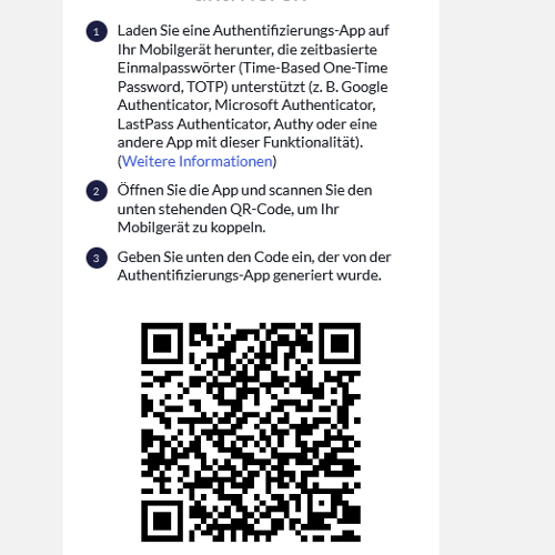 Multi-Faktor-Authentifizierung durchführen | L-Bank